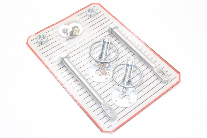 Aluminum Bonnet Lock Pin Set - Silver - RHDJapan