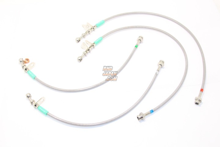 Project Mu Teflon Brake Line Stainless Fittings Clear - GX100 LX100 ...