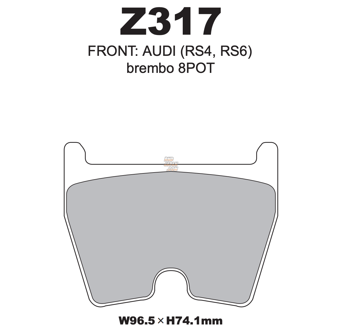 Project Mu Front Brake Pads Type Racing999 - Audi R8 RS4 RS5 RS6 4BBCYF ...
