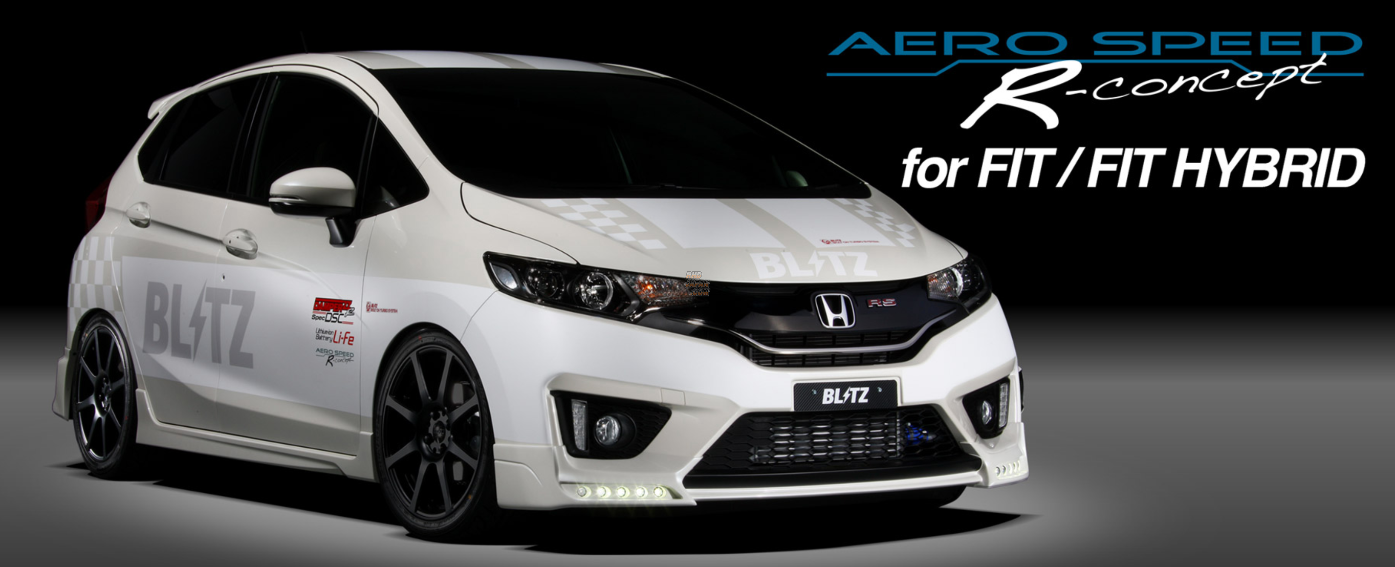 Blitz Aero Speed R-Concept Front Lip Spoiler Day Light Set - Fit GK3 GK4 GK5 GK6 Fit Hybrid GP5 ...