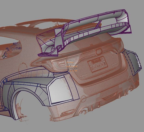 Wellpine Motorsport WRC Rear Wing Spoiler FRP Matt Black - GR Yaris ...