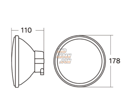 RAYBRIG Multi Reflector Head Lamp - Blue Type Circle H4 - RHDJapan