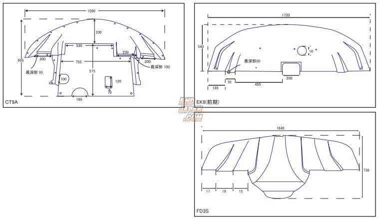 Silk Road SECTION FRP Front Diffuser - EK9 Zenki - RHDJapan