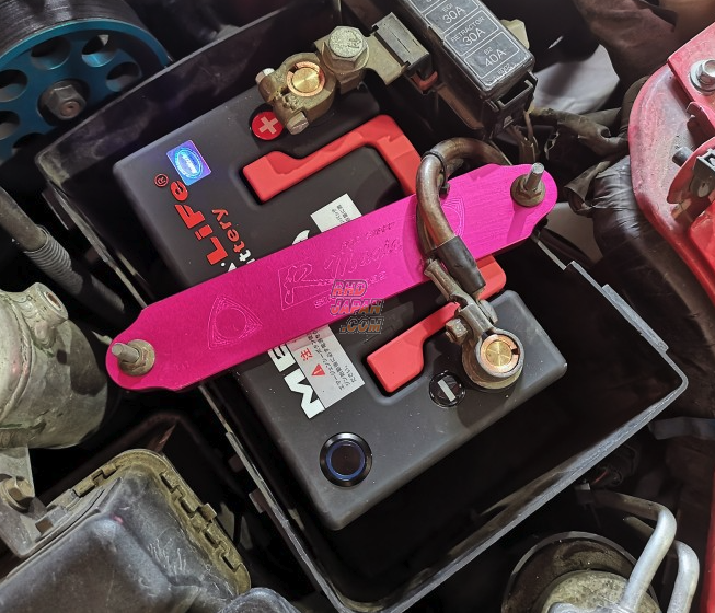 R-Magic MegaLife Battery Stay Rotary - Pink Alumite 20S - RHDJapan