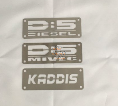 Roadhouse Fuel Lid Protector Full Stainless Kaddis Logo - Delica D:5 CV1W CV2W CV4W CV5W - RHDJapan