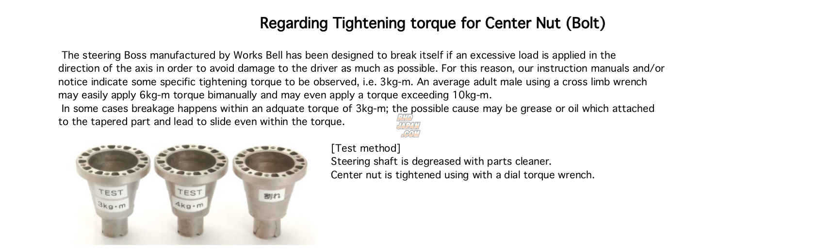 Works Bell Standard Boss Kit - Subaru 116 - RHDJapan